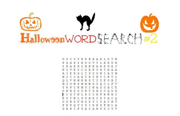 Free Printable Halloween Word Search #2